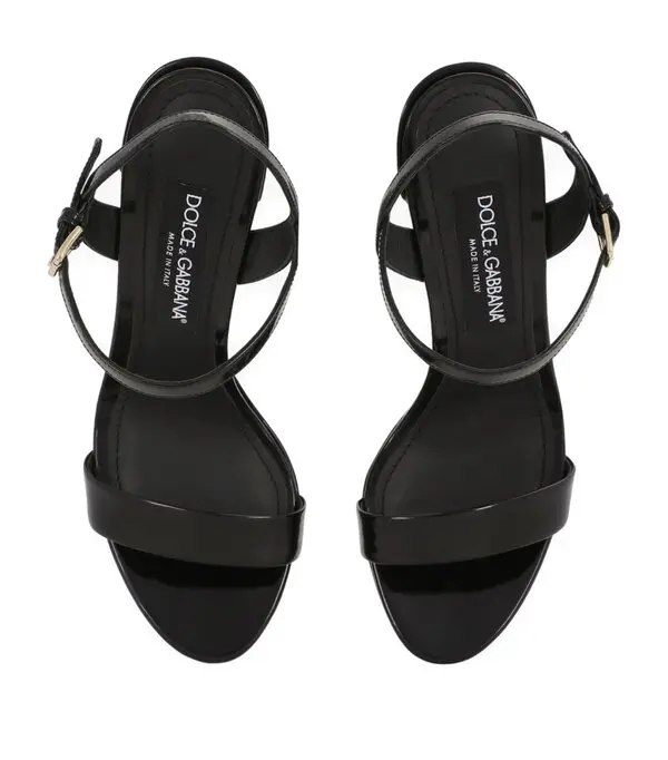 Dolce & Gabbana Leather Platform Sandals 105