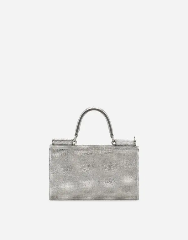 Dolce & Gabbana Satin Phone Bag With Rhinestones