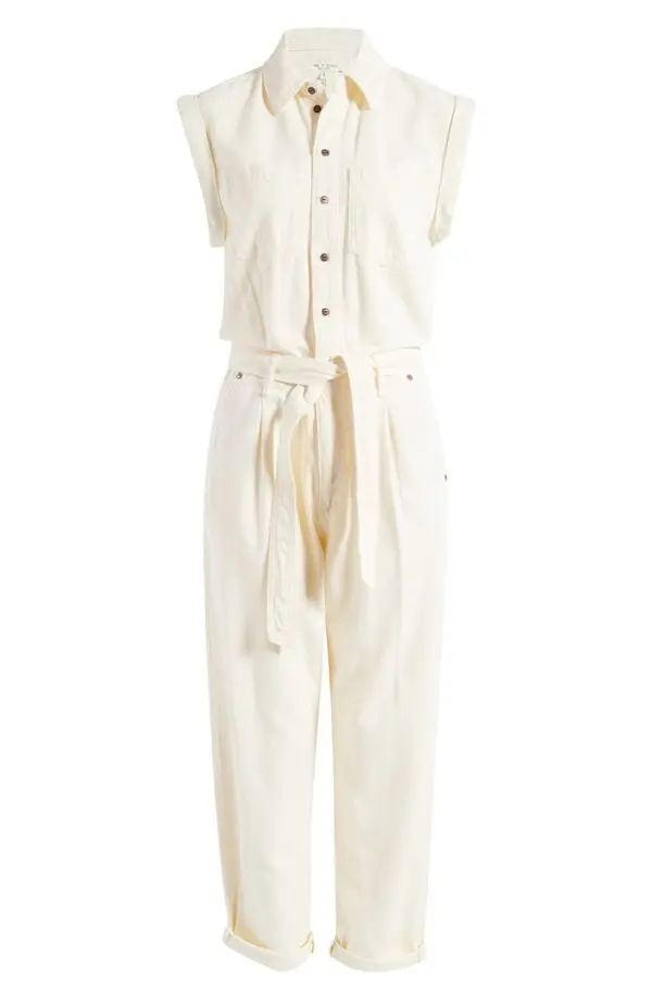 Rag & Bone Anna Featherweight Tie Waist Jumpsuit