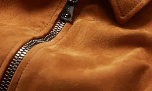 John Varvatos Slim Fit Zip Suede Jacket