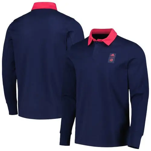 Adidas 2023 Player St. Louis City Sc Travel Long Sleeve Polo - Navy