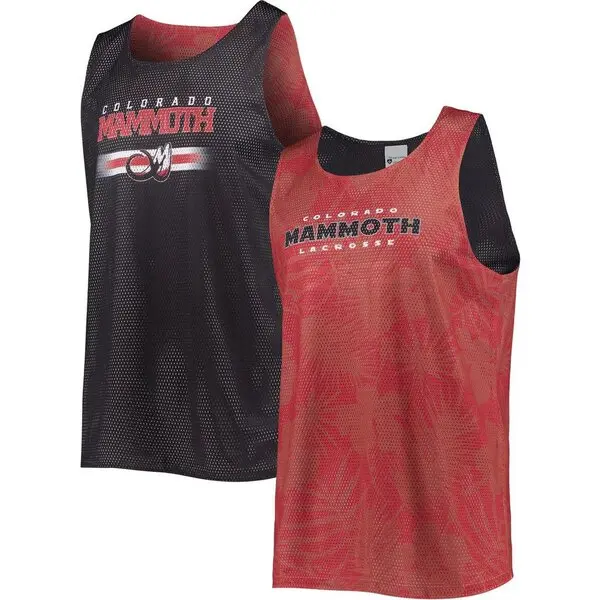 FOCO Black Colorado Mammoth Reversible Mesh Tank Top - Red