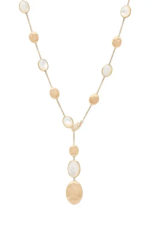 Marco Bicego Siviglia Mother-of-pearl And Diamond Lariat Necklace - 18k Yellow Gold