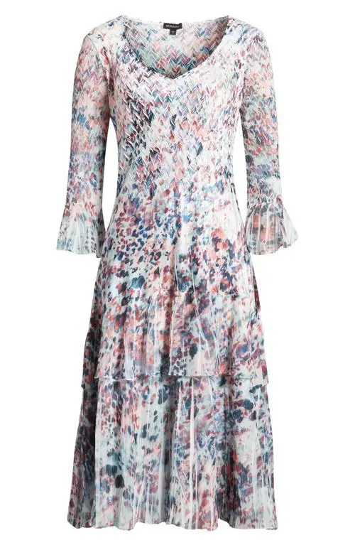 Komarov Charmeuse & Chiffon High-low Dress