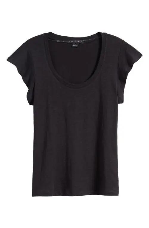 Sanctuary West Side Scoop Neck T-shirt - Black