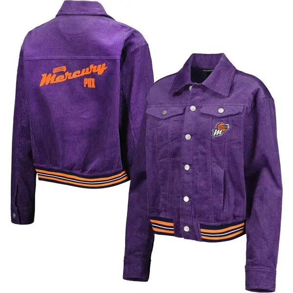 THE WILD COLLECTIVE Phoenix Mercury Corduroy Button-up Shacket - Purple