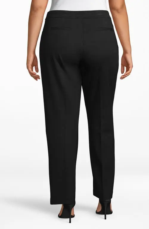 Anne Klein Compression Flare Leg Ponte Pants - Black