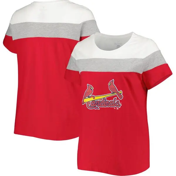 Profile St. Louis Cardinals Colorblock T-shirt - Red
