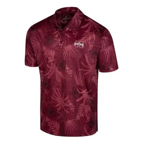 COLOSSEUM Mississippi State Bulldogs Palms Team Polo - Maroon