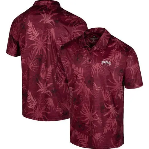 COLOSSEUM Mississippi State Bulldogs Palms Team Polo - Maroon