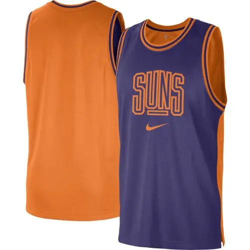 Nike Orange Phoenix Suns Courtside Versus Force Split Dna Performance Mesh Tank Top