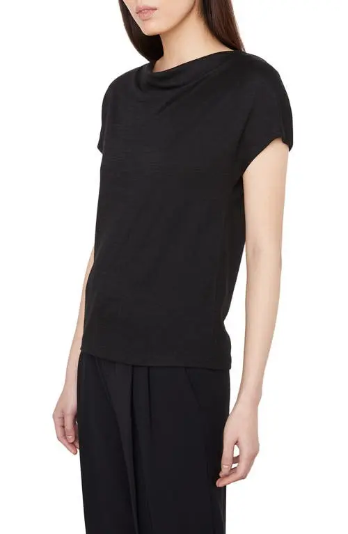 Vince Cowl Neck Top - Black