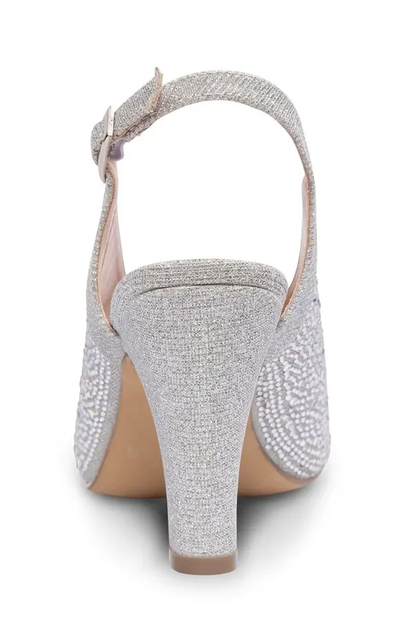 PARADOX LONDON PINK Glory Slingback Pumps - Silver