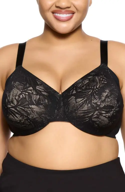 Felina Jessamine Underwire Minimizer Bra - Black
