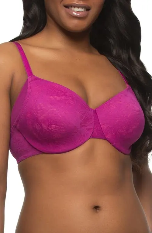 Felina Jessamine Underwire Minimizer Bra - Wild Aster/ Ibis Rose