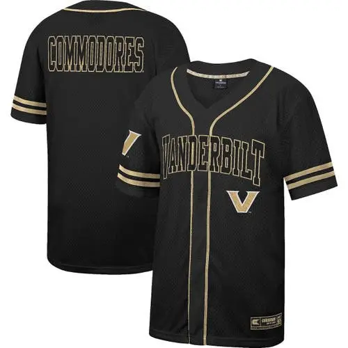 COLOSSEUM Vanderbilt Commodores Free Spirited Mesh Button-up Baseball Jersey
