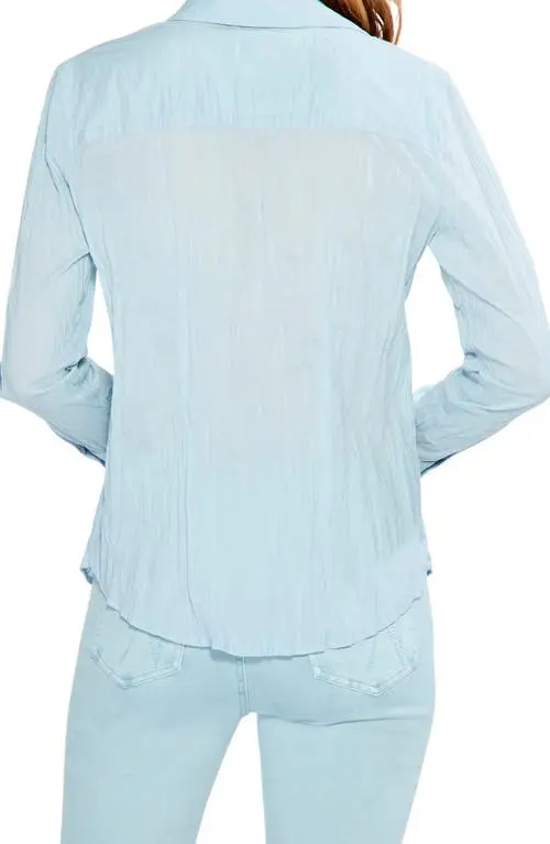 NIC+ZOE Crinkle Button-up Cotton Shirt