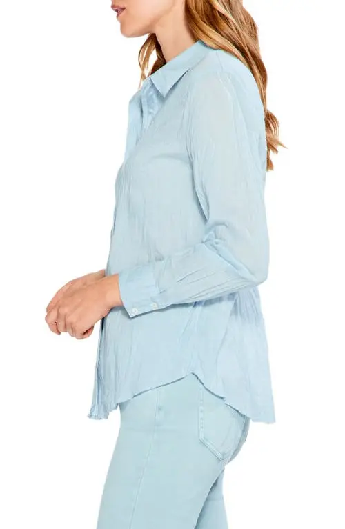 NIC+ZOE Crinkle Button-up Cotton Shirt