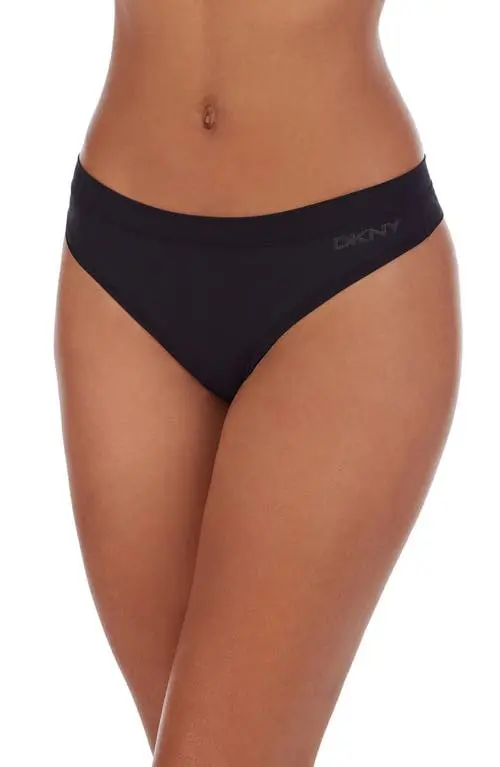 Dkny Litewear Active Comfort Thong - Black