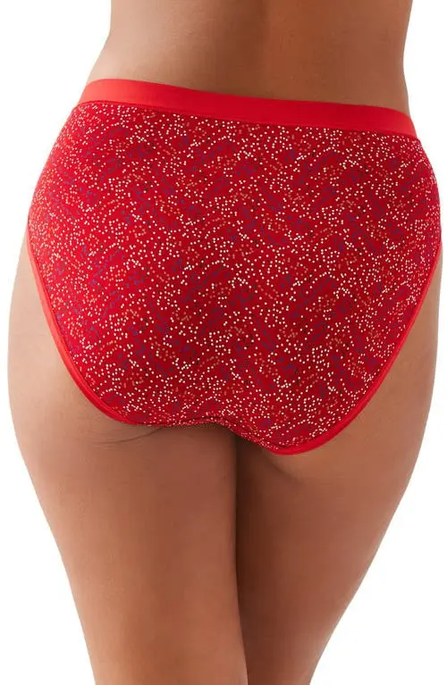 Wacoal Understated Cotton Blend High Leg Briefs - Equestrian