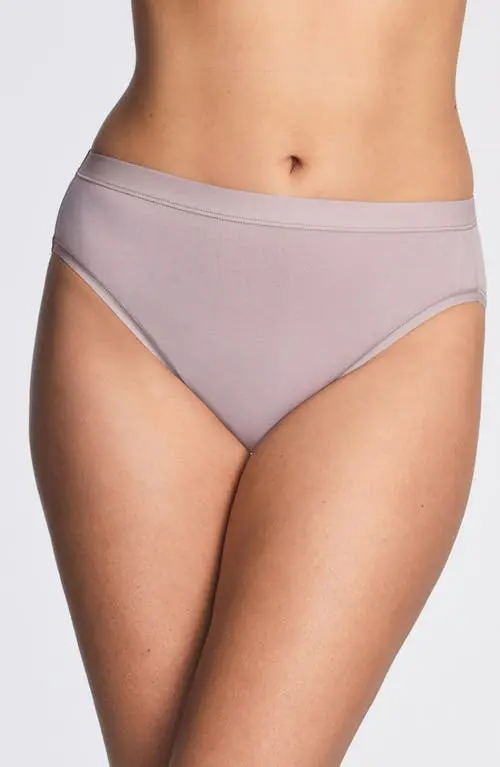 Wacoal Understated Cotton Blend High Leg Briefs - Opal Gray