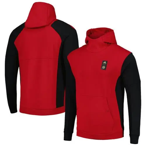 Adidas Atlanta United Fc 2023 Player Travel Pullover Hoodie - Red