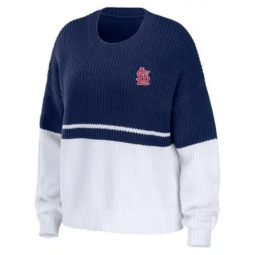 WEAR BY ERIN ANDREWS St. Louis Cardinals Color Block Pullover Sweatshirt