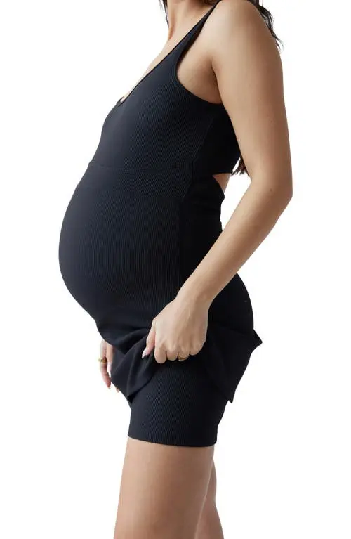 ingrid and isabel ribbed exercise dress Ingrid & Isabel® Ribbed Exercise Maternity Dress - Black