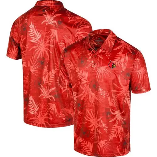 COLOSSEUM Louisville Cardinals Palms Team Polo - Red