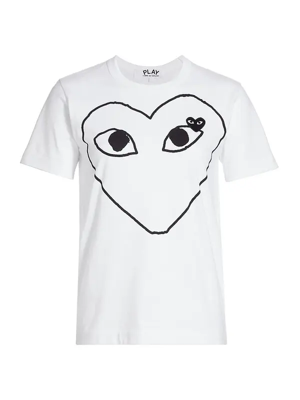 Play Comme Des Garcon Eye Heart Cotton T-shirt