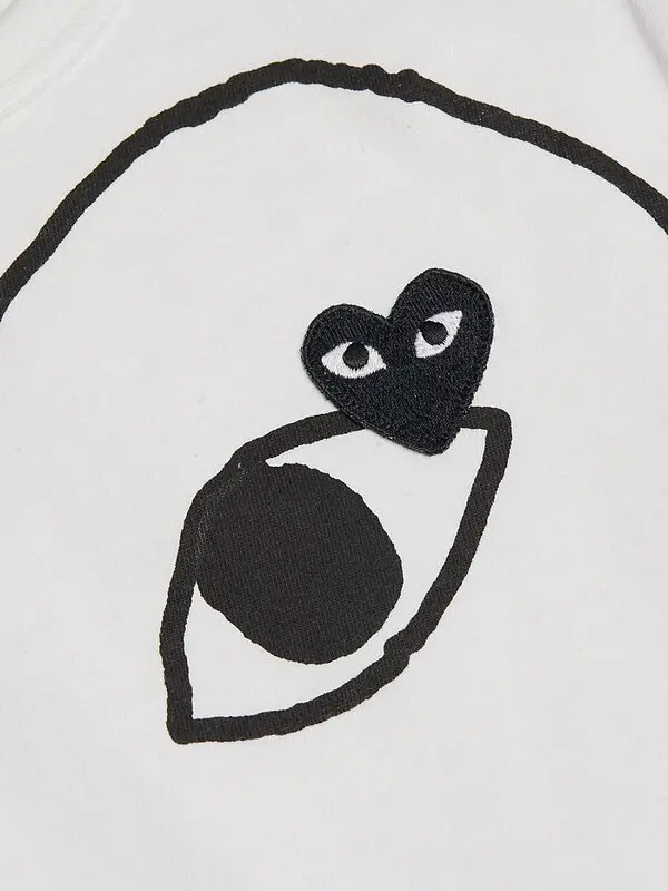 Play Comme Des Garcon Eye Heart Cotton T-shirt