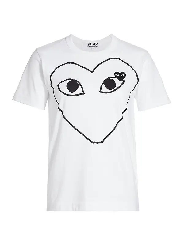 Play Comme Des Garcon Eye Heart Cotton T-shirt