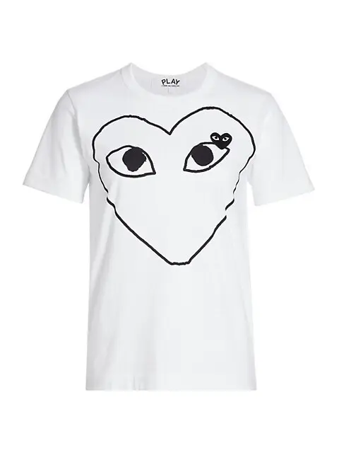 Play Comme Des Garcon Eye Heart Cotton T-shirt