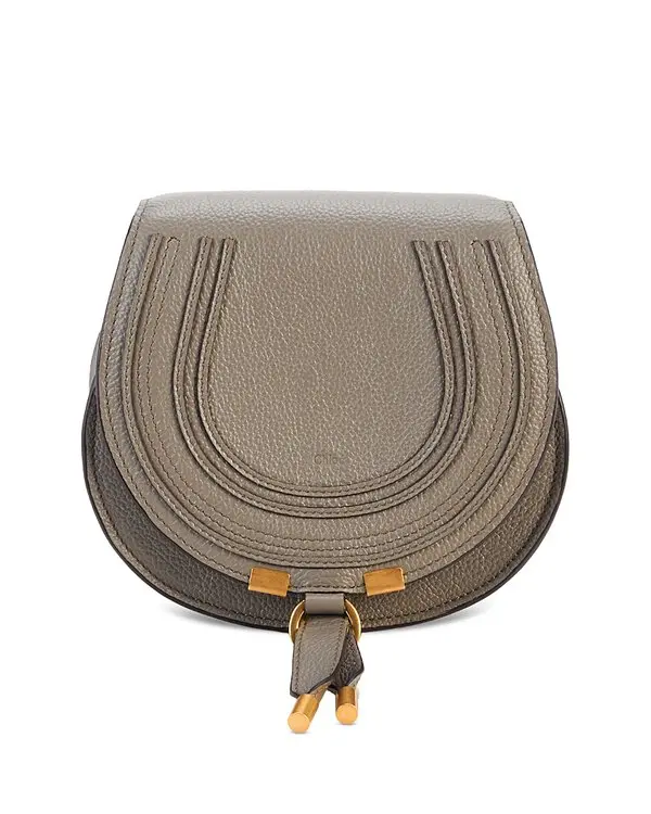 Chloé Marcie Small Saddle Bag - Aloe Green Leather