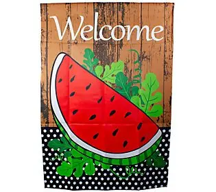 NORTHLIGHT Welcome Watermelon Slice Spring Flag 28' X 40