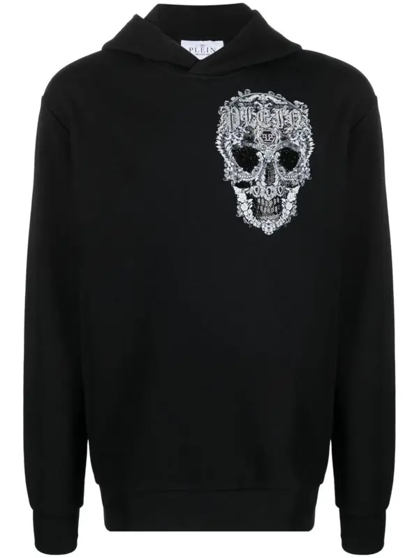 Philipp Plein Baroque Skull Cotton Hoodie