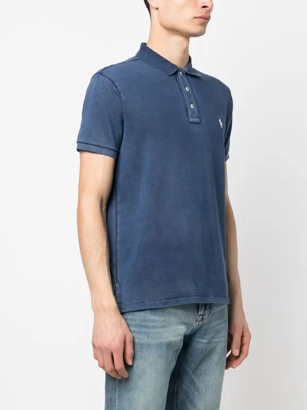 Polo Ralph Lauren Embroidered-logo Polo Shirt - Blue