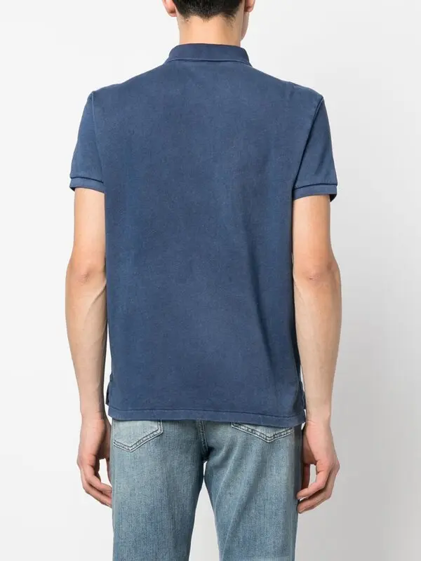 Polo Ralph Lauren Embroidered-logo Polo Shirt - Blue