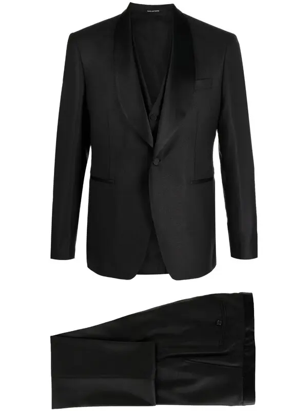 Tagliatore Single-breasted Three-piece Suit - Black