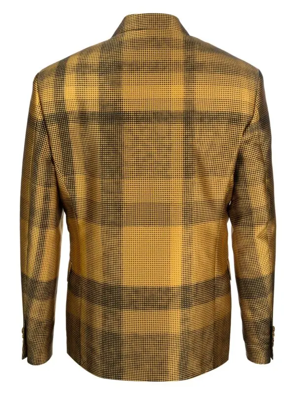 Moschino Plaid-check Double-breasted Blazer