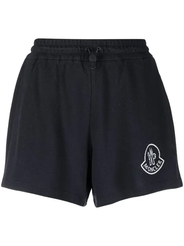 Moncler Drawstring Cotton Shorts - Blue