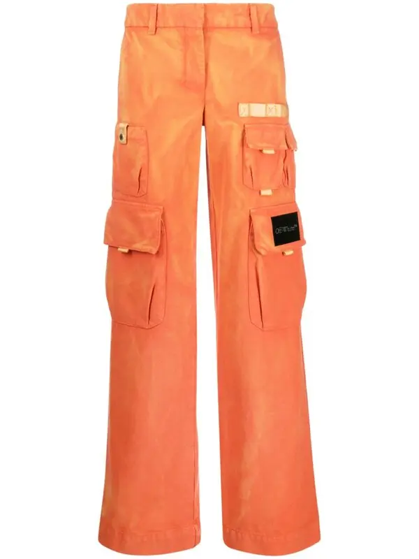 Off-White Cargo Trousers - Orange