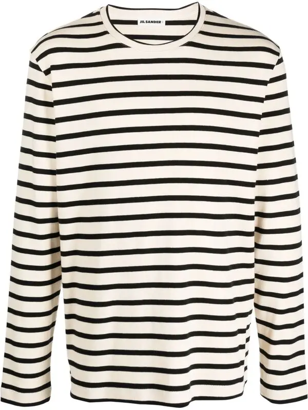 JIL SANDER Long-sleeve Striped Sweatshirt