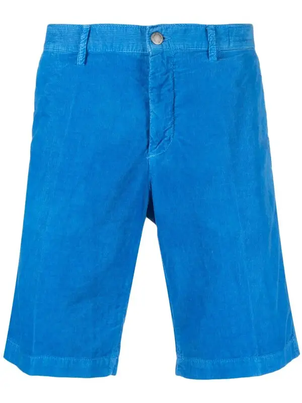 Massimo Alba Corduroy Bermuda Shorts - Blue