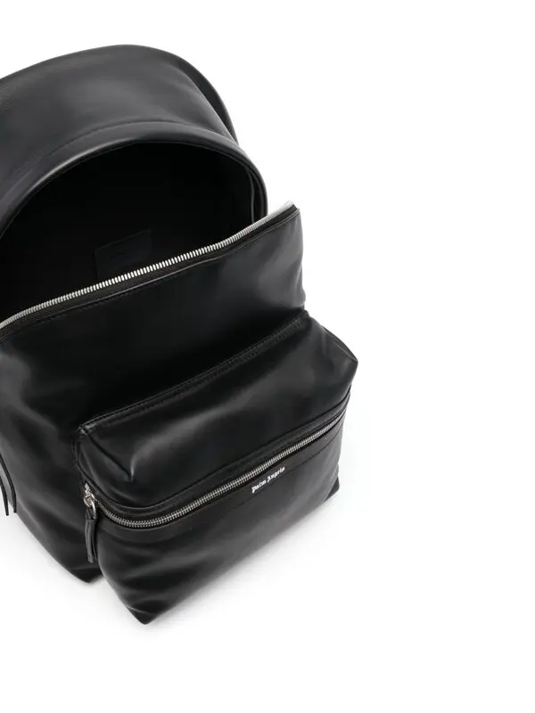 Palm Angels Logo-print Leather Backpack