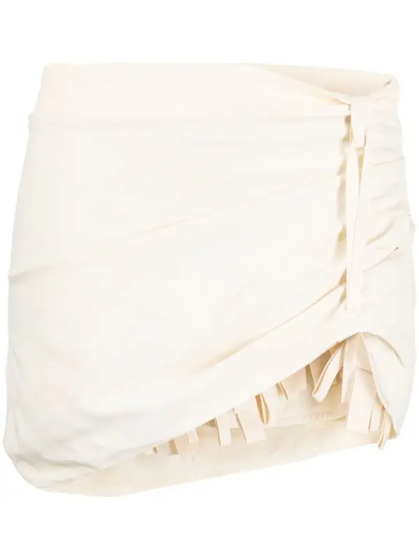 Jacquemus Asymmetric Mini Skirt - Neutrals