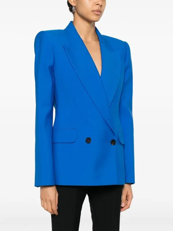 Alexander McQueen Double-breasted Blazer - Blue