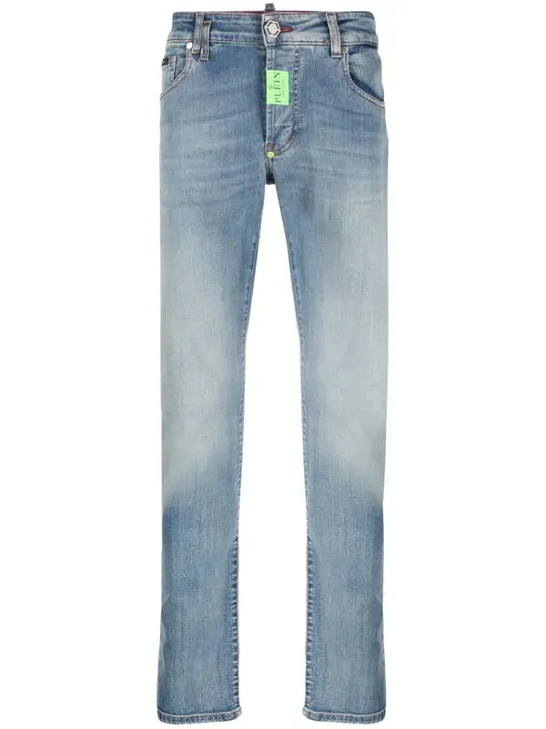 Philipp Plein Hexagon Straight Leg Jeans - Blue