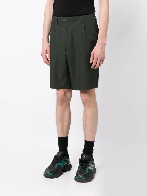Kolor Pleated Wide-leg Tailored Shorts