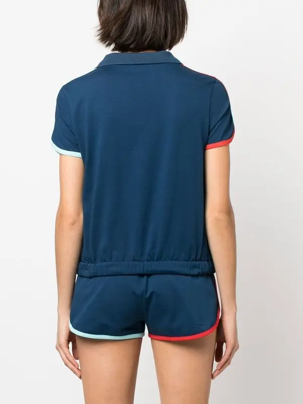 Moschino Logo-print Drawstring Polo Top